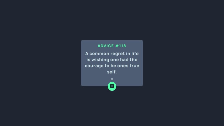 Frontend Mentor Advice Generator App Coding Challenge Solution