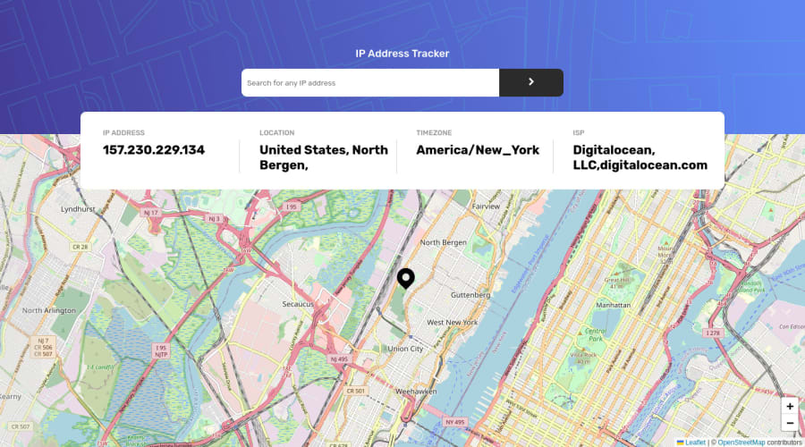 Frontend Mentor Ip Address Tracker App Using React React Leaflet And Ipregistryapi Coding