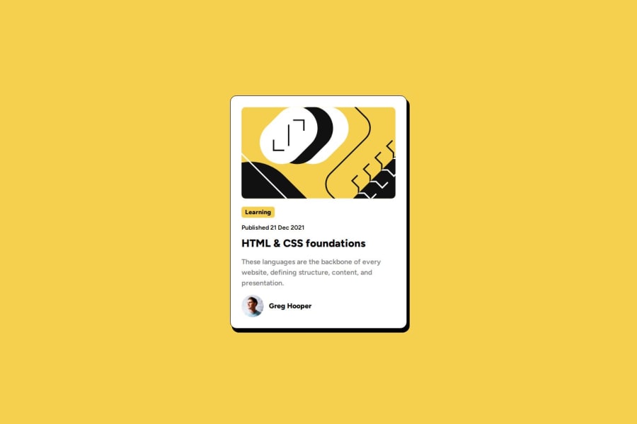 Frontend Mentor Card Preview Using Html And Css Coding Challenge Solution