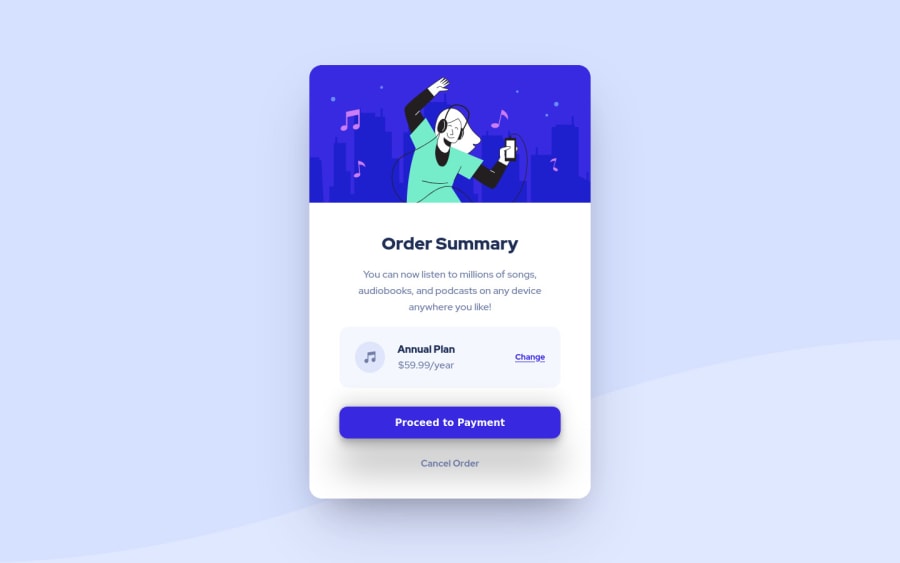 Frontend Mentor Order Summary Component Main Using Css Coding 7741