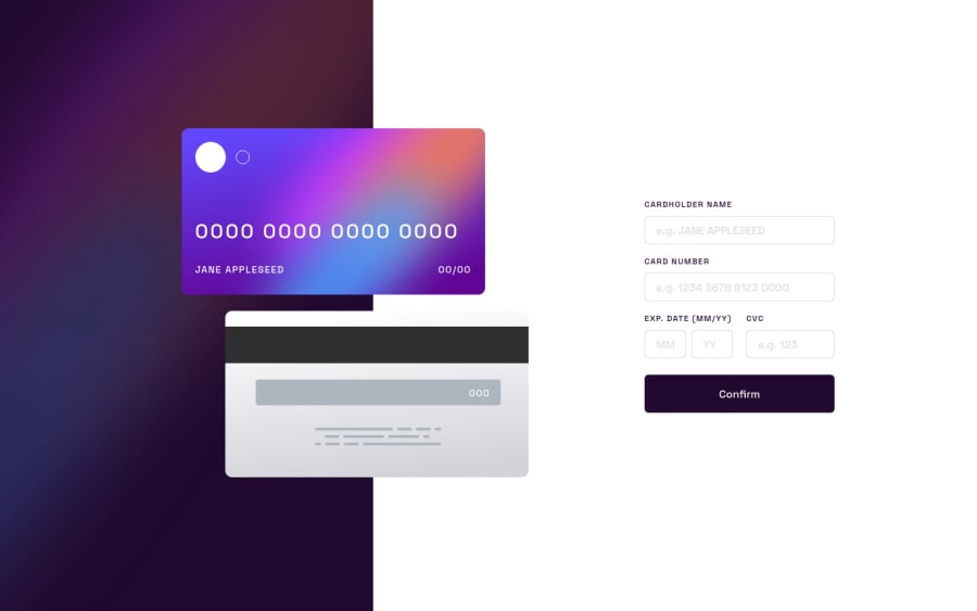 Frontend Mentor Interactive Card Details With Tailwind Css Coding Challenge Solution