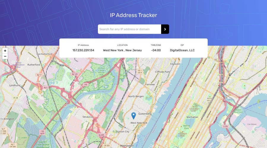 Frontend Mentor Ip Address Tracker With React Ipify Api And Leaflet Js Coding Challenge Solution