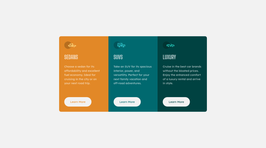 Frontend Mentor Responsive 3 Column Preview Card Component Using Css Grid Coding Challenge
