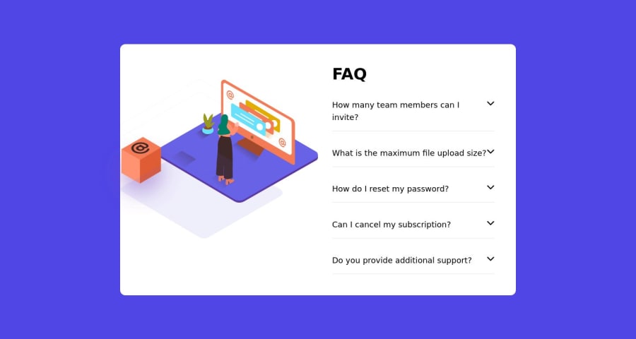 Frontend Mentor Faq Accordion Card Coding Challenge Solution