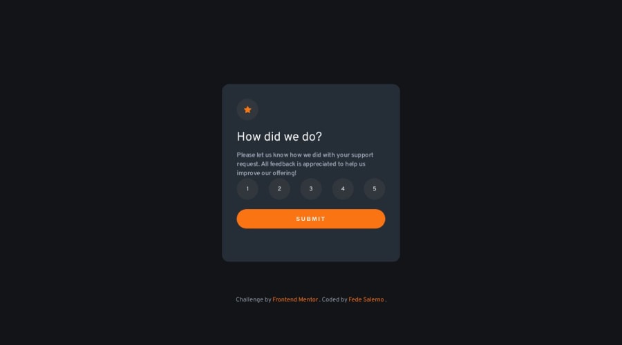 Frontend Mentor Interactive Ratin Component Main Using Html Css And Javascript Coding