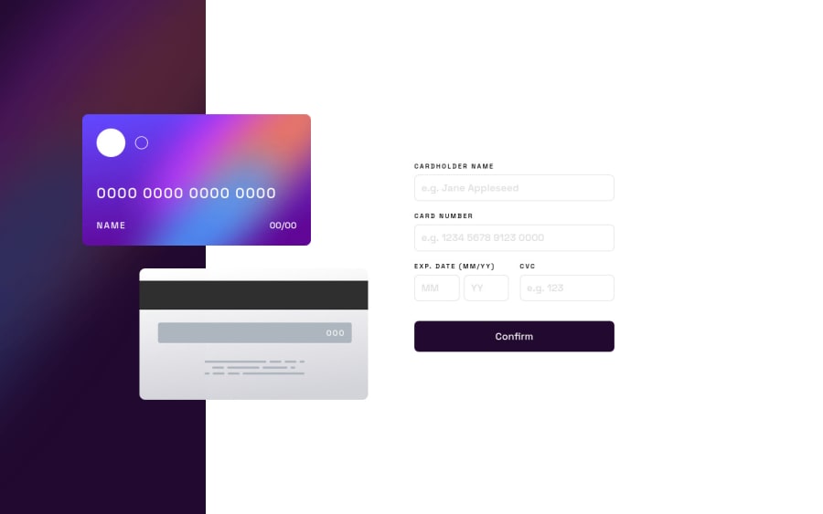 Frontend Mentor Interactive Card Details Form Using Reactjs And Sass