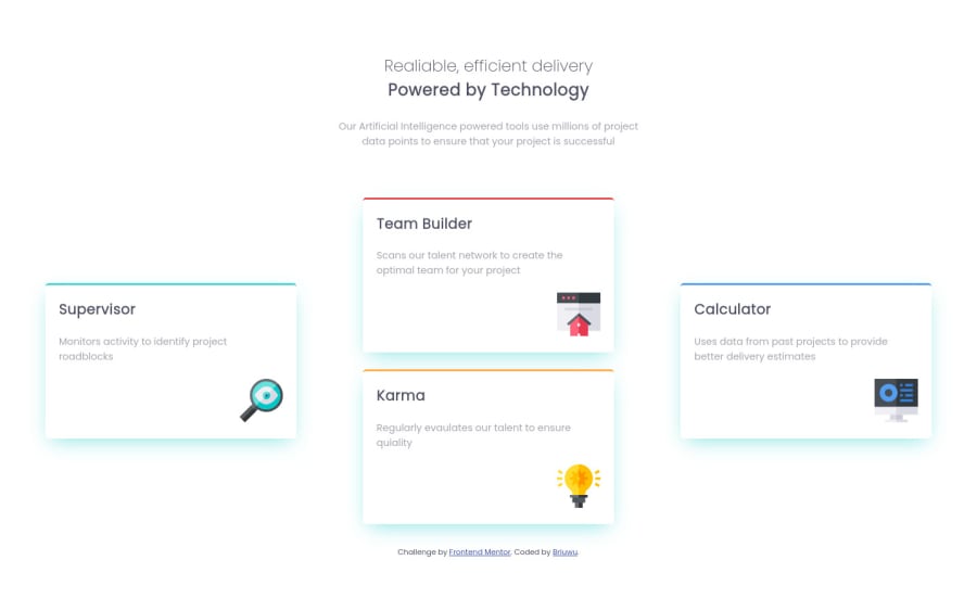 Frontend Mentor Responsive Four Card Feature Using Grid And Sass Scss