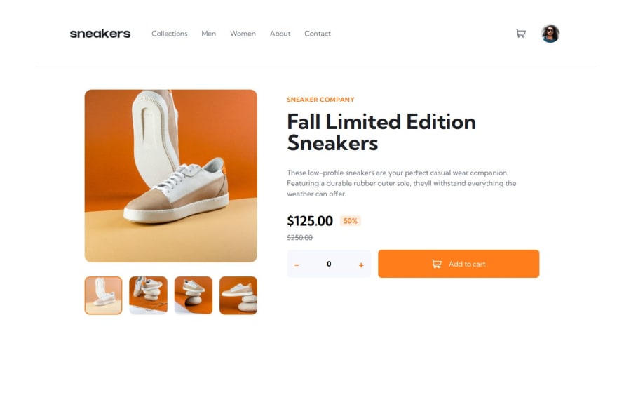 Frontend Mentor E Commerce Product Page ⚛️reactjs 🎨tailwindcss 🌊
