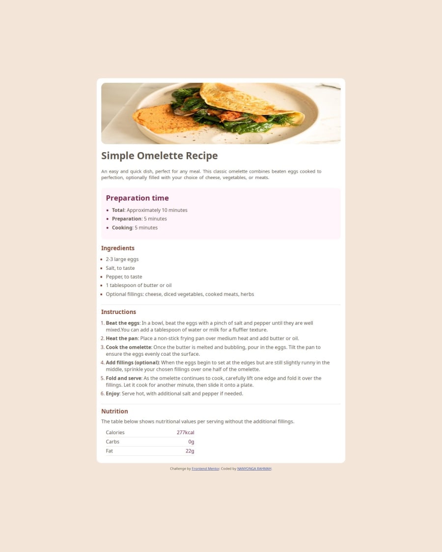 Frontend Mentor Responsive Recipe Page Using Css Coding Challenge Solution