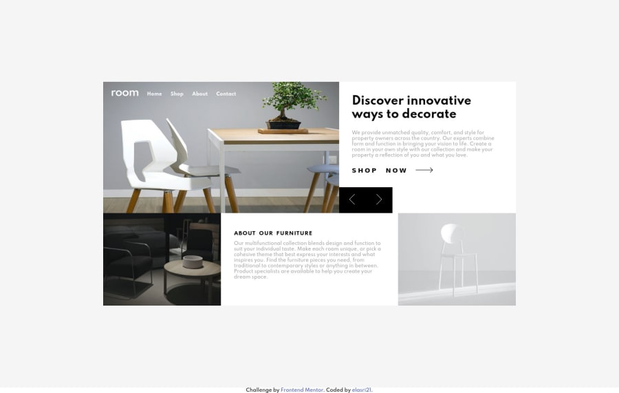 Frontend Mentor Room Homepage Masterusing Html Css And Js Coding Challenge Solution