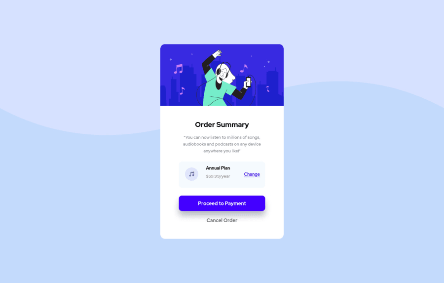 Frontend Mentor Responsive Order Summary Card Using Html And Css Coding Challenge Solution
