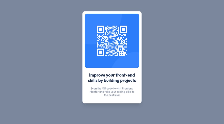 Frontend Mentor Qr Code Component Challenge With Html And Css Flexbox Mobile First Coding