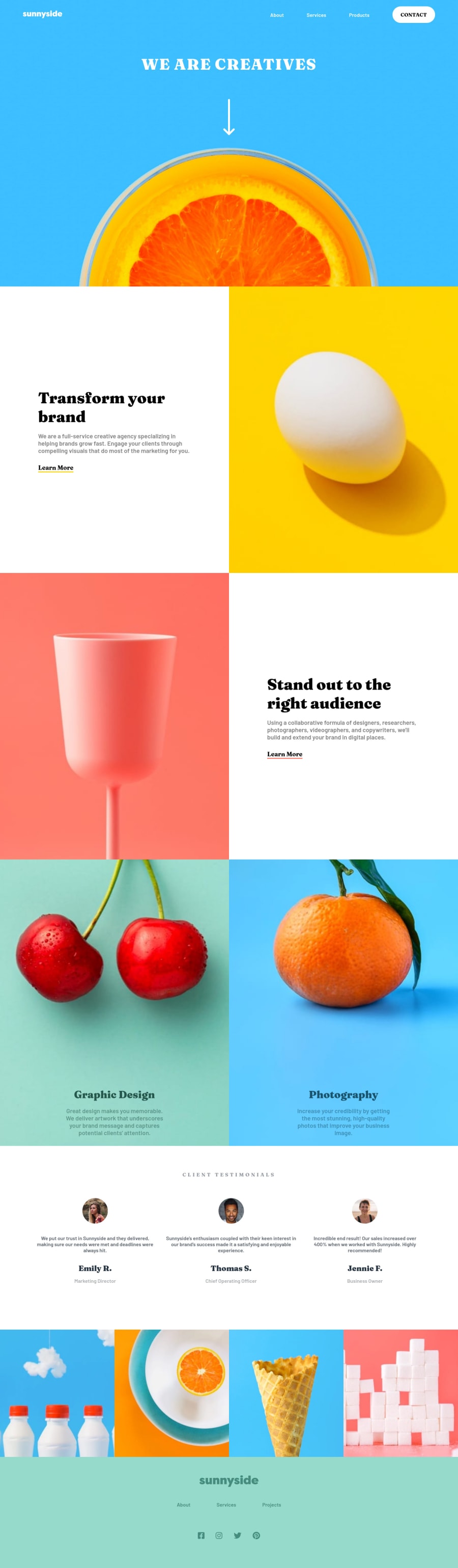 Frontend Mentor Sunnyside Agency Landing Page Mobile First Scss And Vanilla Js Coding