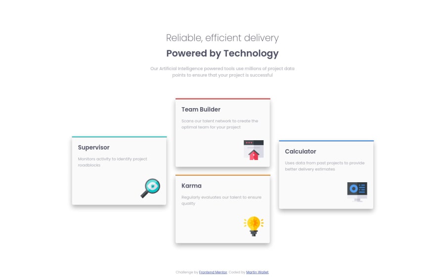 Frontend Mentor Responsive Flex Four Card Coding Challenge Solution