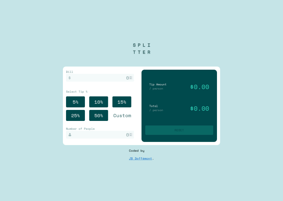 Frontend Mentor Tip Calculator App Html Css Javascript Sass