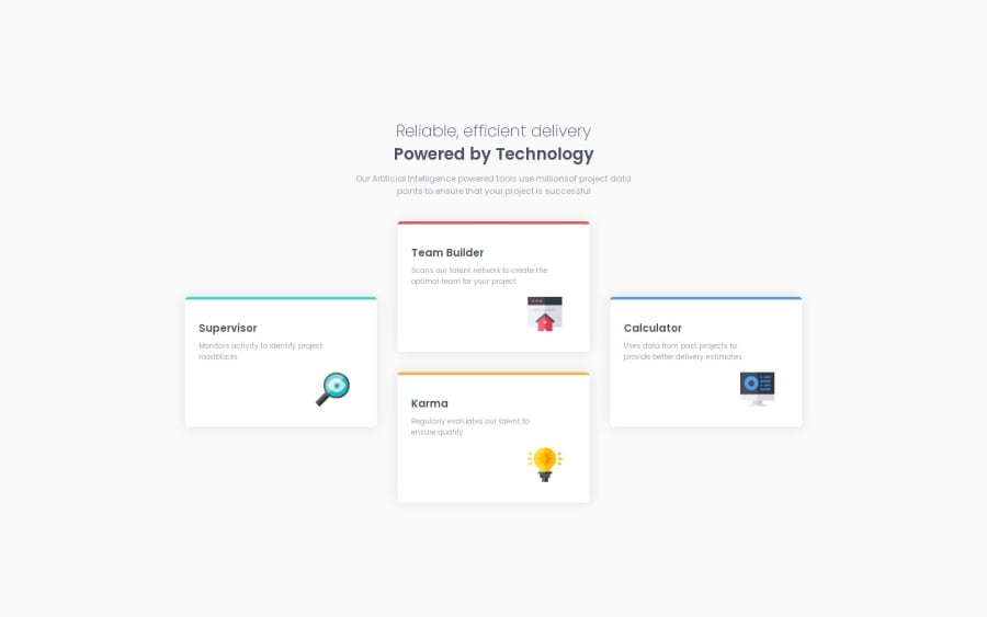 Frontend Mentor Four Card Feature Coding Challenge Solution