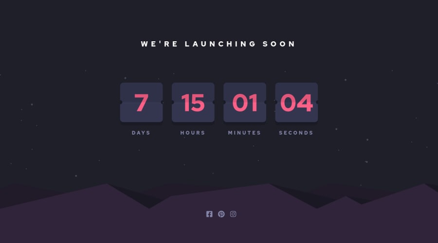 Frontend Mentor Launch Countdown Timer Build With Html Css Js Coding Challenge Solution