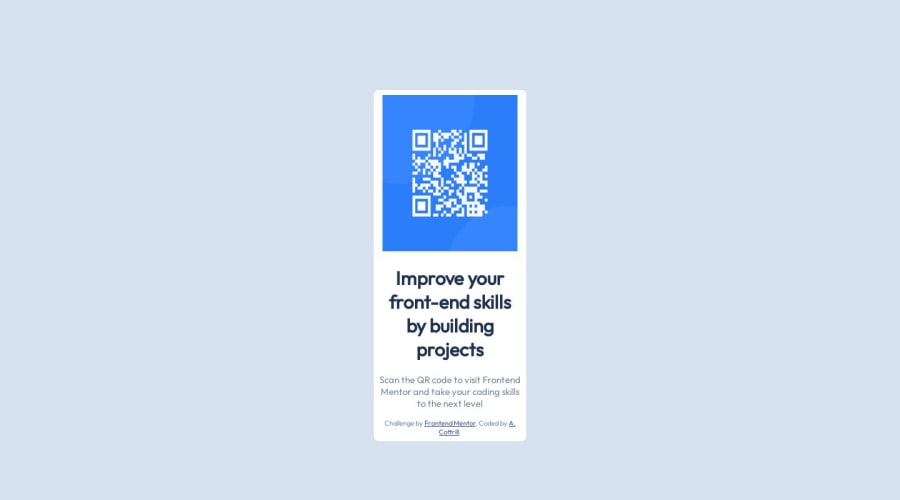 Frontend Mentor Mobile Accessible Qr Code Challenge Coding Challenge Solution