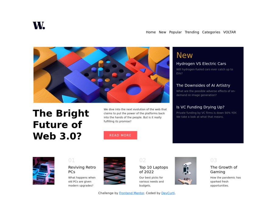 Frontend Mentor Responsive News Page Using Html Css And Bootstrap Coding Challenge Solution
