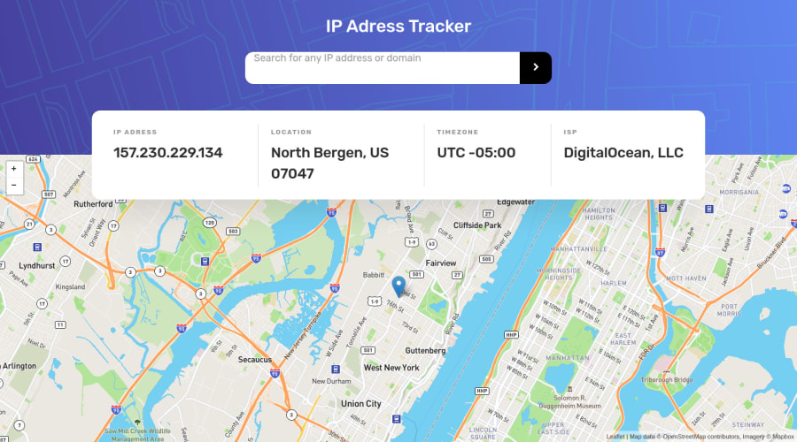 Frontend Mentor React Ip Tracker Using Ipify Api And Leaflet Coding