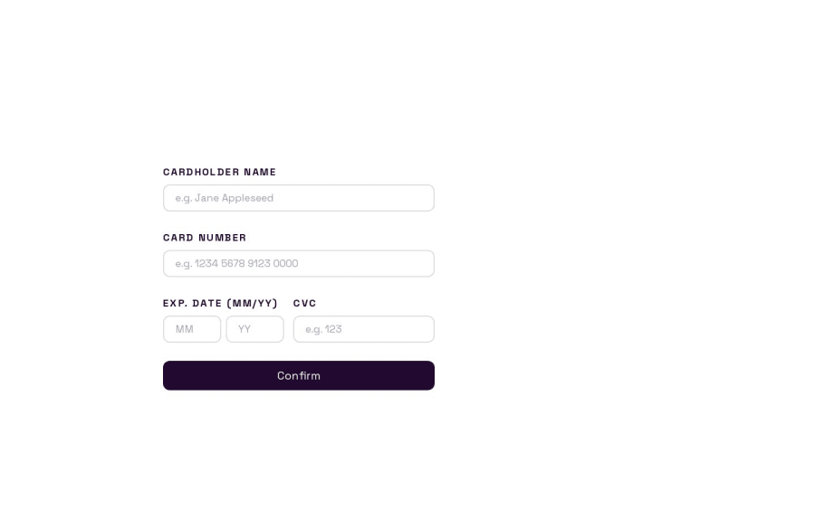 Frontend Mentor Interactive Card Details Form Coding Challenge Solution