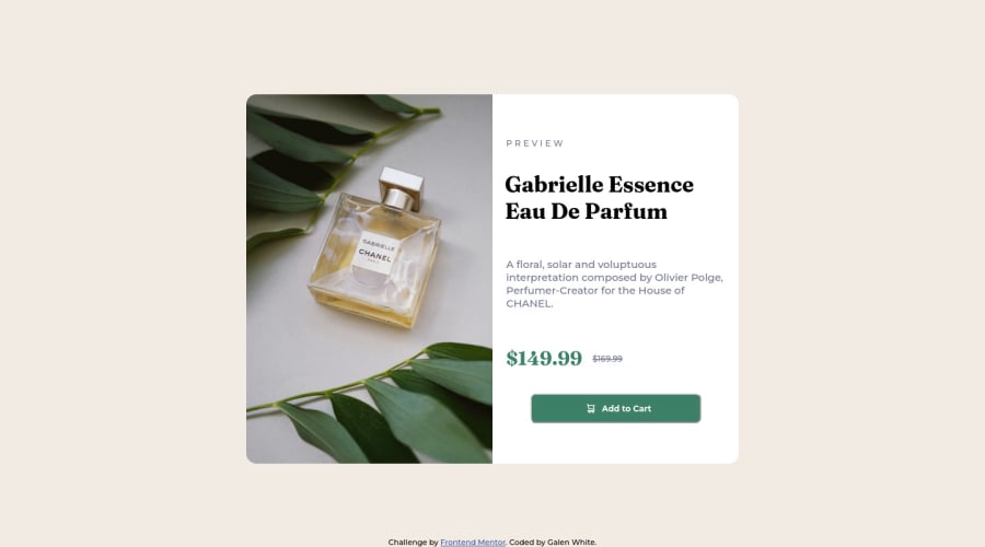 Frontend Mentor Product Preview Card Using Flexbox And Media Queries