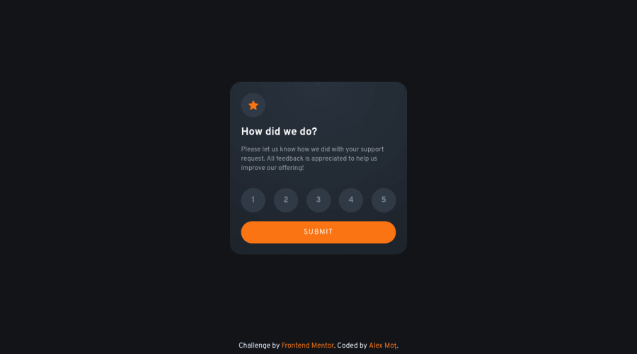 Frontend Mentor Interactive Rating Component Solution Using Sass Coding Challenge Solution
