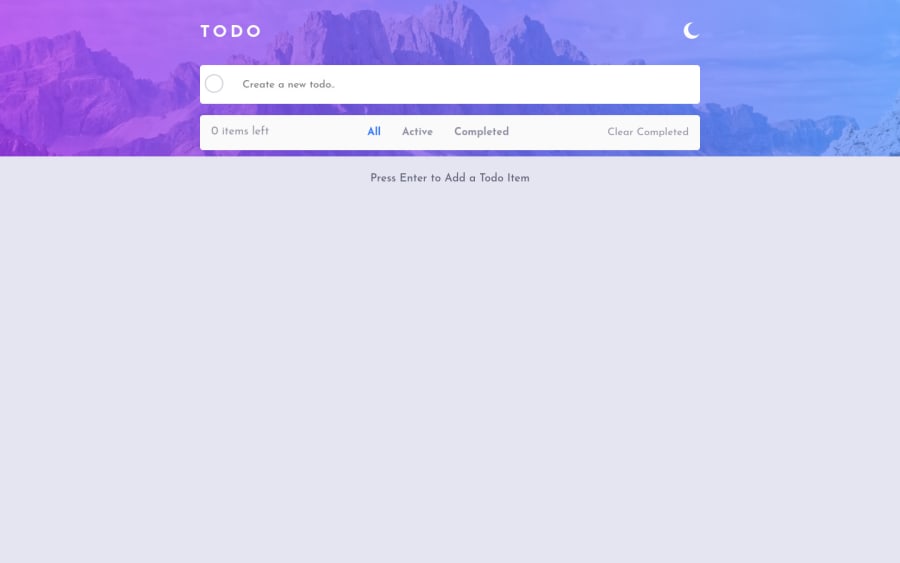 Frontend Mentor Todo List Built With Css Flexbox And React Coding Challenge Solution