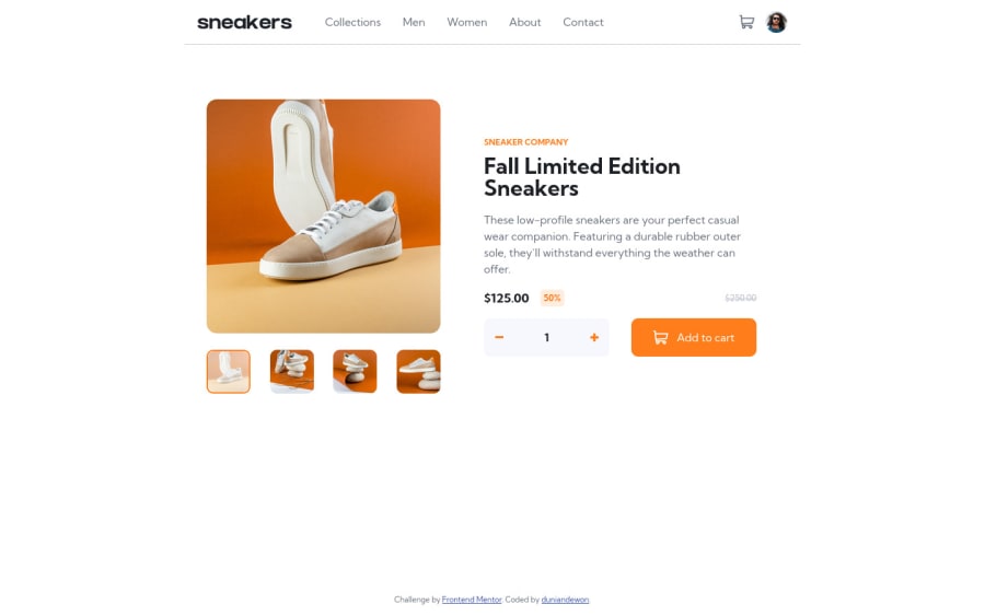 Frontend Mentor My Product Page Solution Coding Challenge Solution
