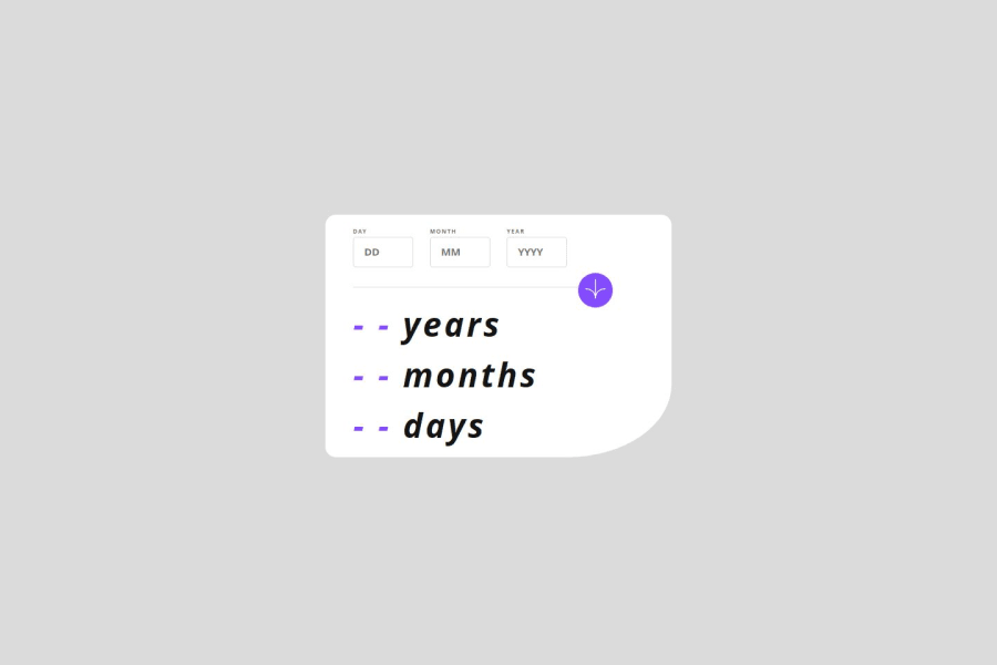 Frontend Mentor Age Calculator App Coding Challenge Solution
