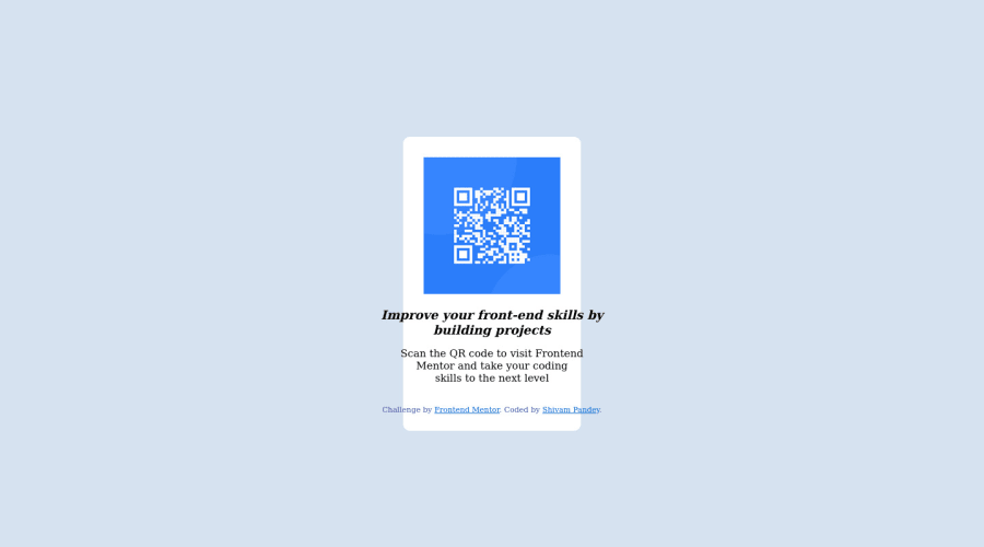 Frontend Mentor Qr Code Using Html And Css Coding Challenge Solution 5110