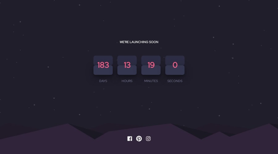 Frontend Mentor React Launch Countdown Timer With Chakra Ui Coding Challenge Solution