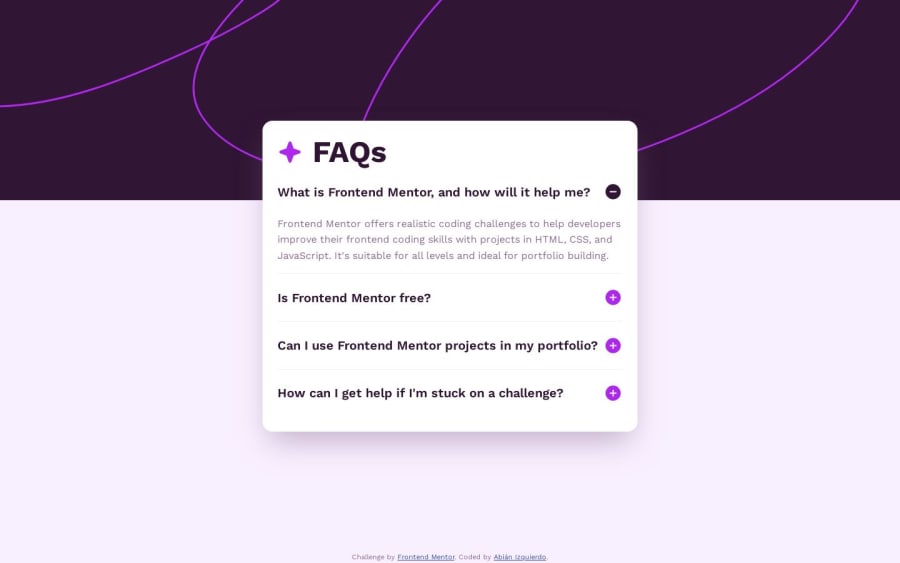 Frontend Mentor Faq Accordion Solution With Astrojs Coding Challenge
