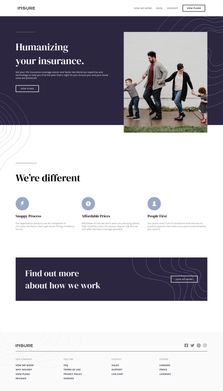 Frontend Mentor Insure Landing Page Coding Challenge Solution