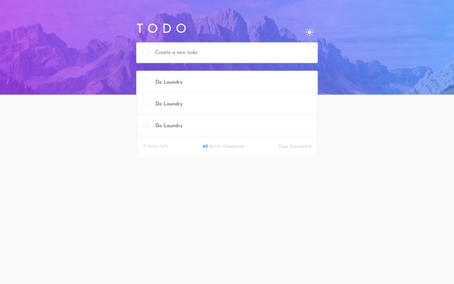 Frontend Mentor Todo List Using Html Bootstrap Css And Jquery Coding Challenge Solution