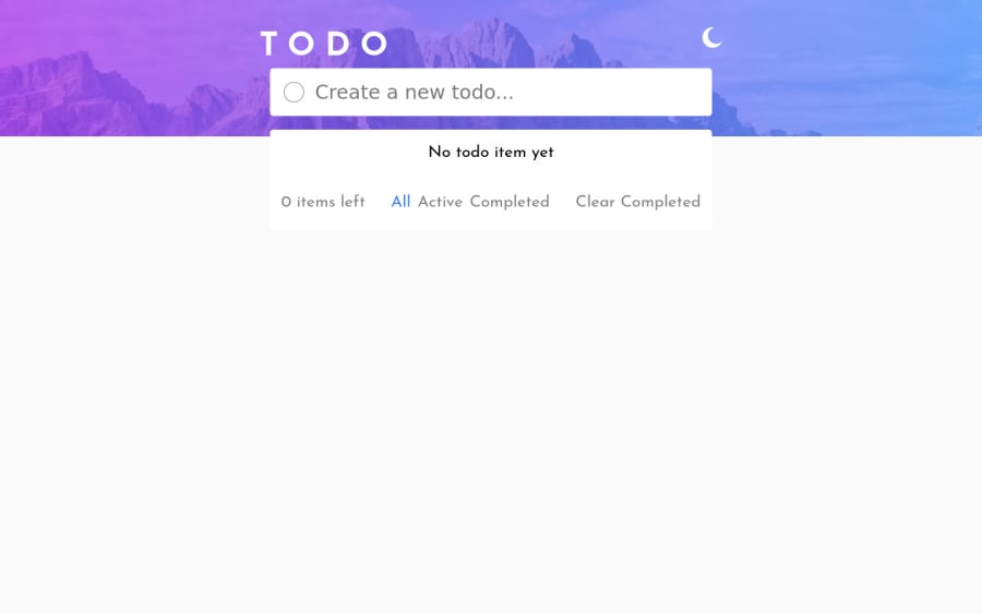 Frontend Mentor Todo App Using Reactjs Coding Challenge Solution