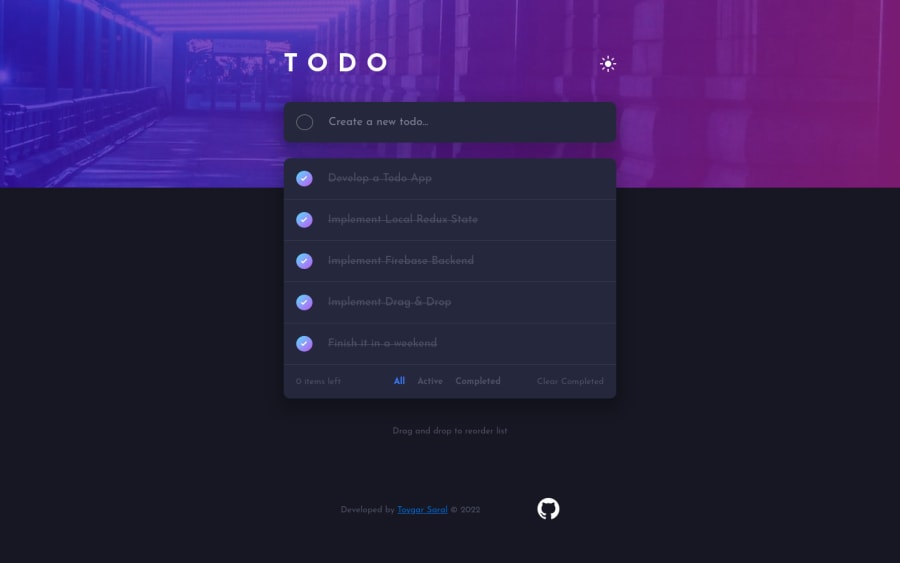 Frontend Mentor Frontend Mentor Todo App Coding Challenge Solution