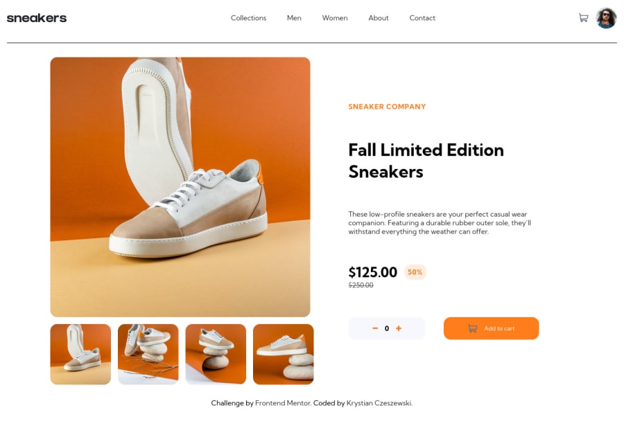 Frontend Mentor E Commerce Product Page Coding Challenge Solution
