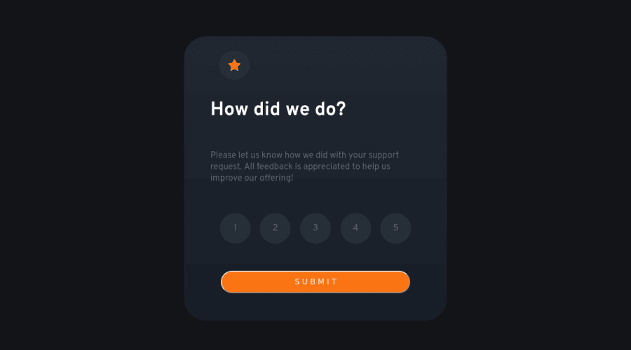 Frontend Mentor Interactive Rating Component Html Css Js Coding Challenge Solution
