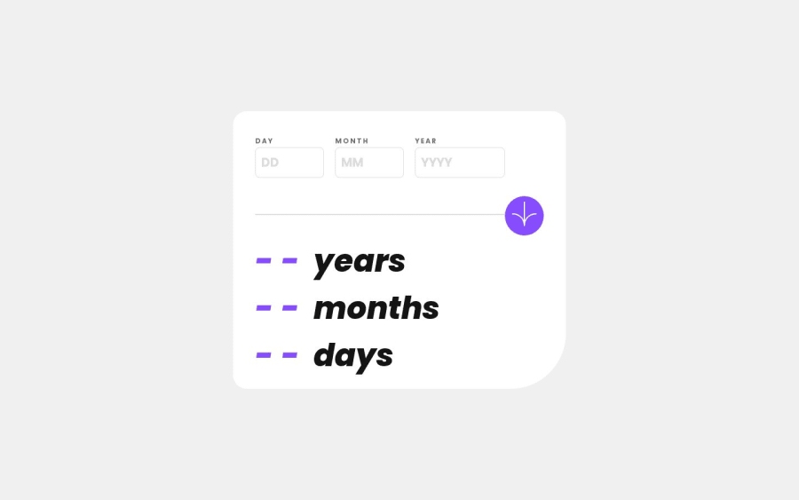 Frontend Mentor Age Calculator React Coding Challenge Solution