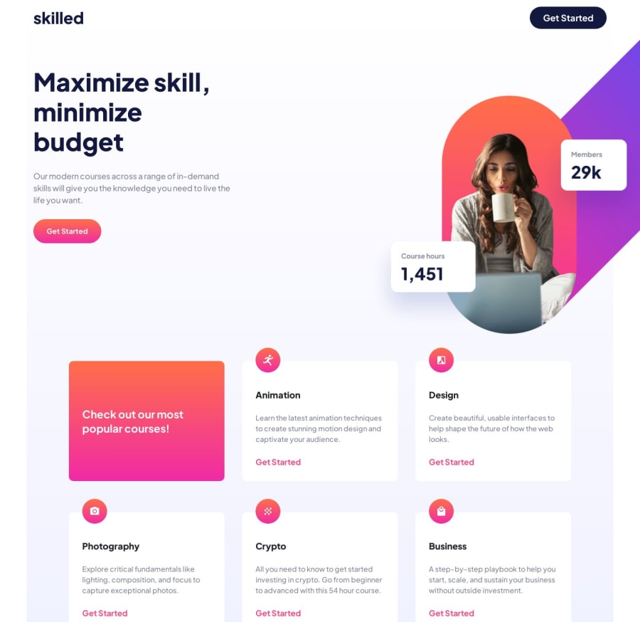 Frontend Mentor Skilled E Learning Landing Page Bootstrap Coding