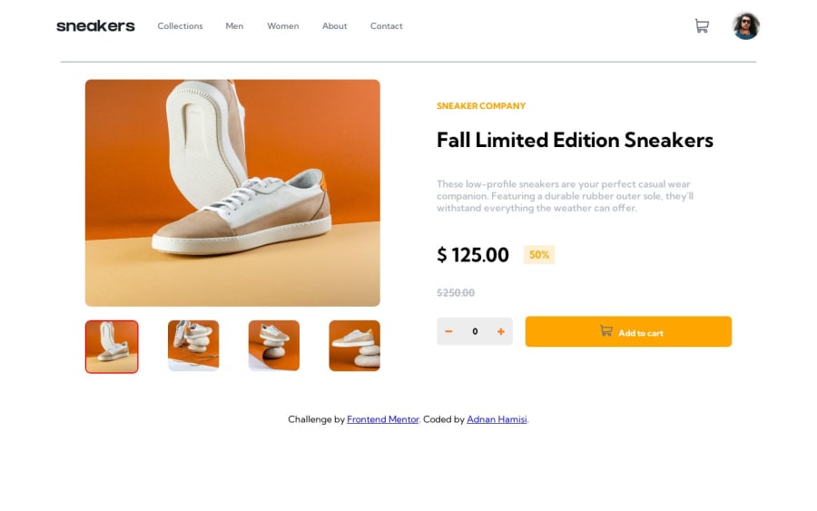 Frontend Mentor E Commerce Product Page Using Html Css And Javascript Coding Challenge Solution