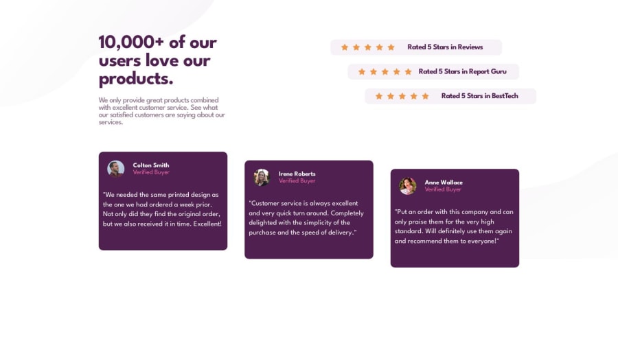 Frontend Mentor Responsive Social Proof Using Flex Box Coding Challenge Solution