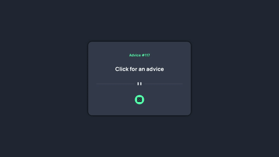 Frontend Mentor Advice Generator App Coding Challenge Solution