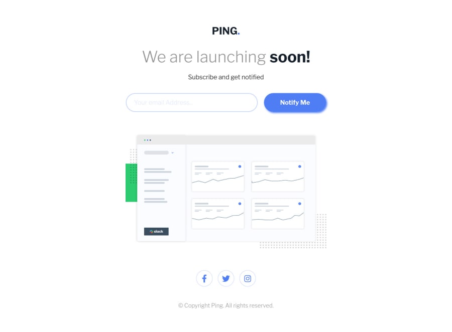 Frontend Mentor Ping Sing Column Coming Soon Page Using Bem And