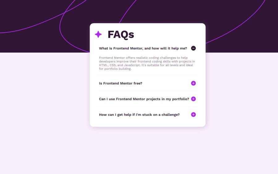 Frontend Mentor Faq Accordion Challenge Coding Challenge Solution