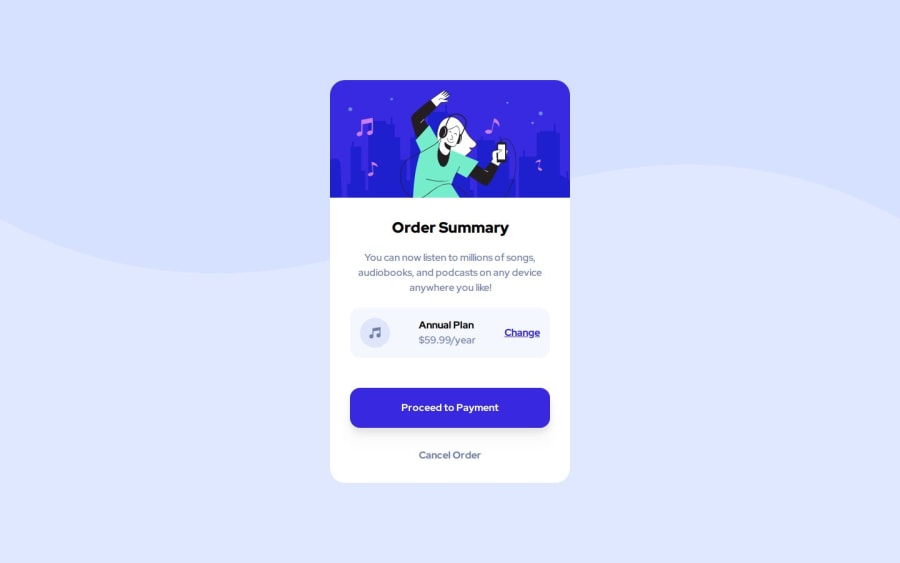 Frontend Mentor Order Summary Component Using React And Tailwind Css Coding Challenge Solution