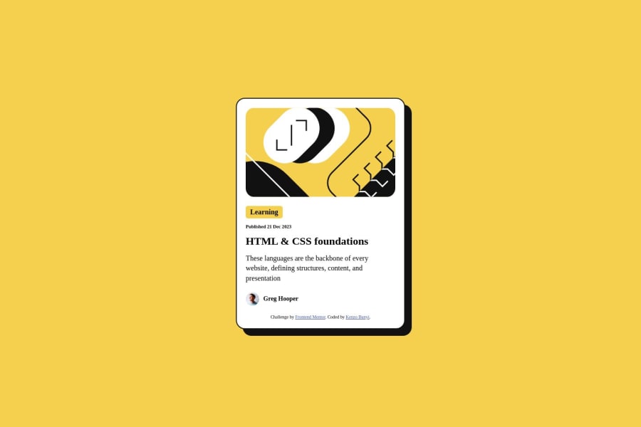 Frontend Mentor Desktop Solution With Css Flexbox Coding Challenge
