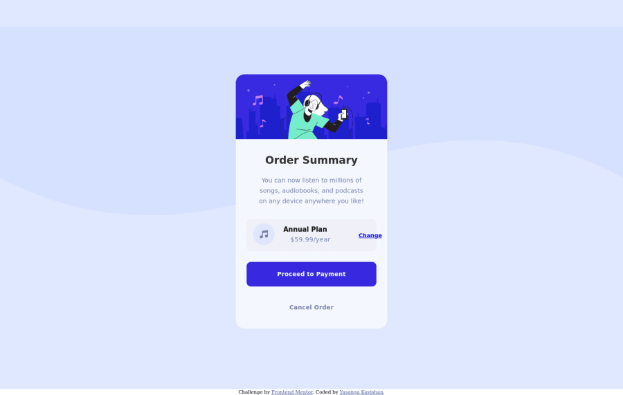 Frontend Mentor Responsive Order Summery Using Html And Css Coding Challenge Solution