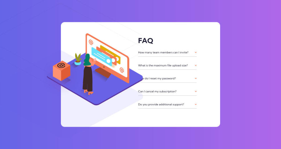 Frontend Mentor Faq Accordion Card Made With Html Css And Js Coding